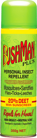 BUSHMAN Plus Aerosol 20% Deet 50g – Baillie & Lewis Pharmacy