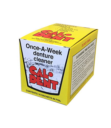 CAL-DENT Denture Cleaner Sach. 16pk – Baillie & Lewis Pharmacy