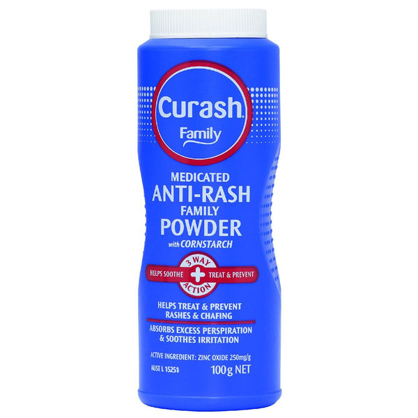 CURASH Medicated Family Pwdr 100g – Baillie & Lewis Pharmacy
