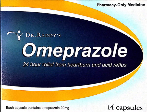 Dr Reddy Omeprazole 20mg Caps 14s – Baillie & Lewis Pharmacy