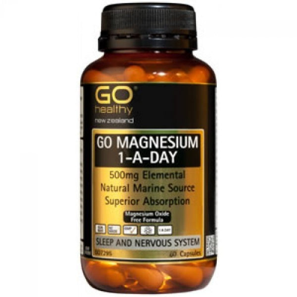 GO MAGNESIUM 1 A DAY CAPS 500MG 60s – Baillie & Lewis Pharmacy